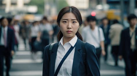 바쁜 거리를 따라 걷는 젊은 아시아 여성 어깨동무하는 동료 여성 고화질 사진 사진 말뿐인 배경 일러스트 및 사진 무료