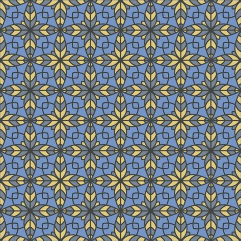 Premium Vector Creative Floral Geometry Seamless Vector Tile Pattern Abstract