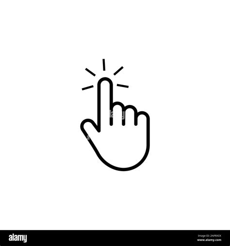 Click Cursor Set Computer Pointer Hand And Arrow Icon Press Pick Action Element Vector Web