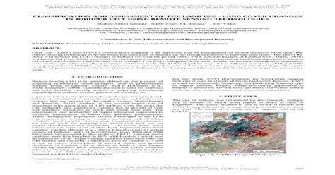 Pdf Classification And Assessment Of The Land Use … Classification And Assessment Of The