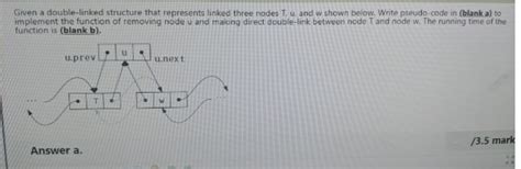 Solved Given A Double Linked Structure That Represents