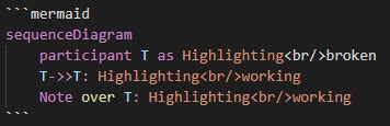 Broken Highlighting In Sequence Diagram With Newline Issue Bpruitt Goddard Vscode