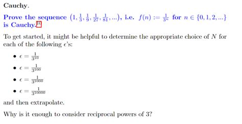 Solved Cauchy Prove The Sequence 13191271811 Ie
