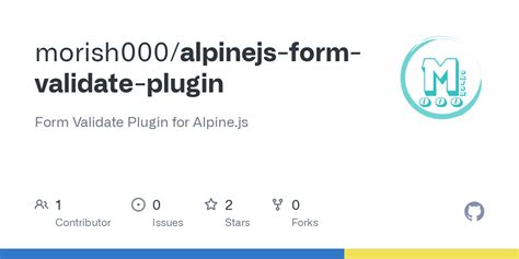 Github Morish000alpinejs Form Validate Plugin Form Validate Plugin For Alpinejs