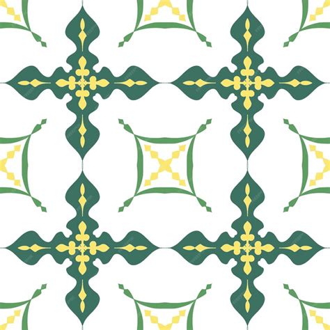 Premium Vector Tile Seamless Pattern Design With Colourful Motifs Background