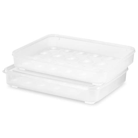Sorbus Set Of 2 Egg Containers With Lids Holds 48 Egg The Home