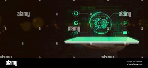 Technologie Ai Chat Bot Chat Avec Ai Graphique Virtuel Dun Chatbot Sur Une Tablette Avec Une