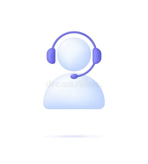 3d Call Center Support Service Icon Customer Consultation Hotline Call Center Help Stock