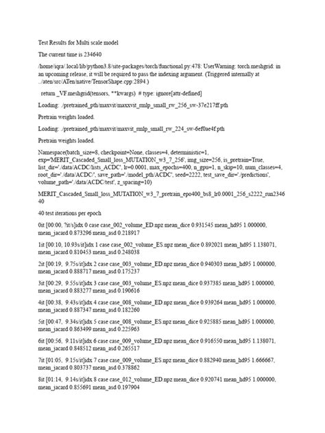 Test Results For Multi Scale Model Download Free Pdf Applied