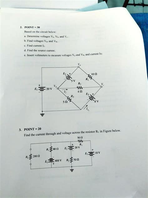 Point Based On The Circuit Below Determine Voltages Va Vh And Ve Find