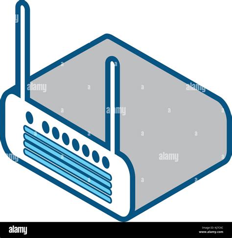 Wifi Router Device Icon Over White Background Colorful Design Vector