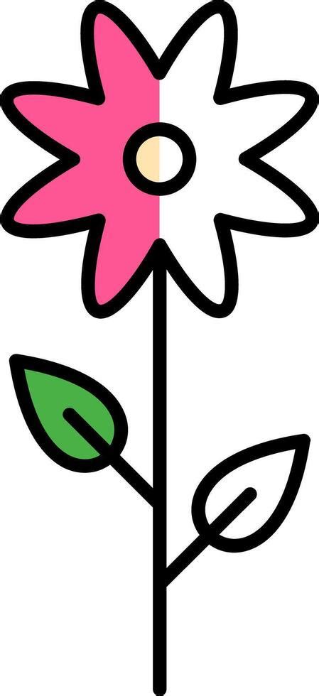 Flower Filled Half Cut Icon 42740844 Vector Art At Vecteezy