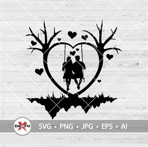 Buy Couple Tree Swing SVG Tree Of Love Svg Fall In Love Svg Online In India Etsy