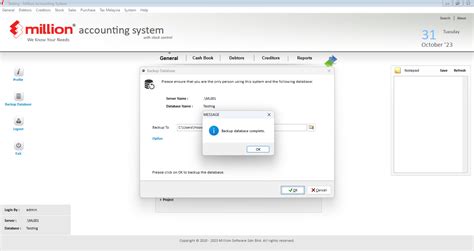 Backup Database Million Software