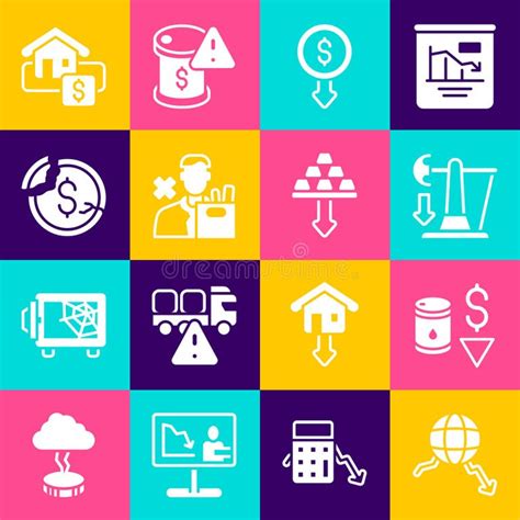 Set Global Economic Crisis Drop In Crude Oil Price Dollar Rate