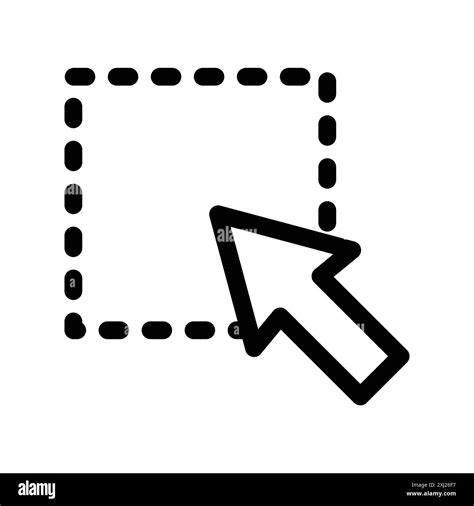 Select Element Icon Linear Logo Mark Set Collection In Black And White For Web Stock Vector