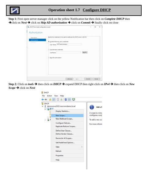 Operation Sheet 7 Configure Dhcp Pdf Operation Sheet 7 Configure Dhcp Pdf