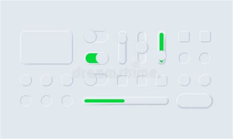 Buttons In Neomorphism Style For Website Or App Ui Blank Buttons User