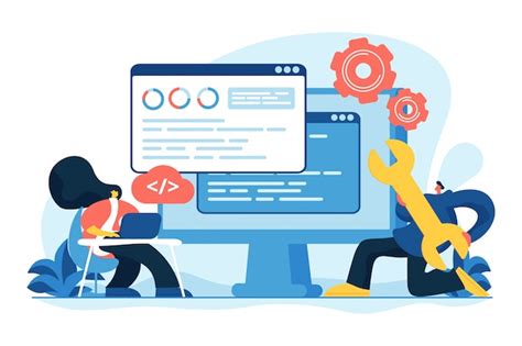 Premium Vector Front End Development Concept