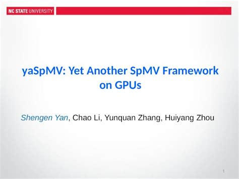 Pptx Yaspmv Yet Another Spmv Framework On Gpus Dokumentips