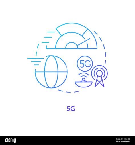 Fifth Generation Blue Gradient Concept Icon Stock Vector Image And Art Alamy