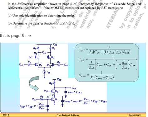 In The Differential Amplifier Shown In Page 8 Of Chegg Com