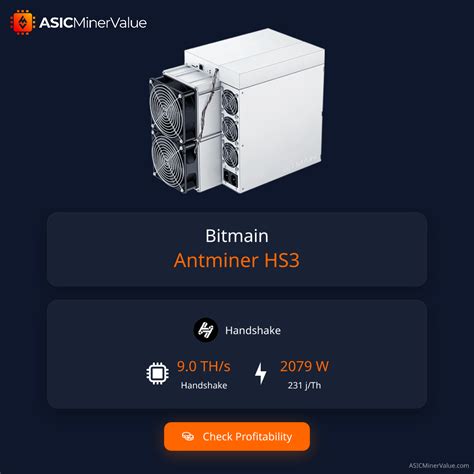 Bitmain Antminer Hs3 9ths Mining Profit Calculator Asic Miner Value