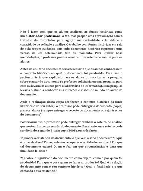 O Que Pode O Ensino De História Sobre O Uso De Fontes Na Sala De Aula Nilton Mullet Pereira E