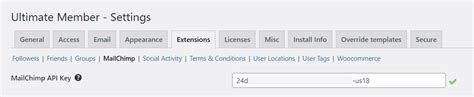 MailChimp Setup Ultimate Member