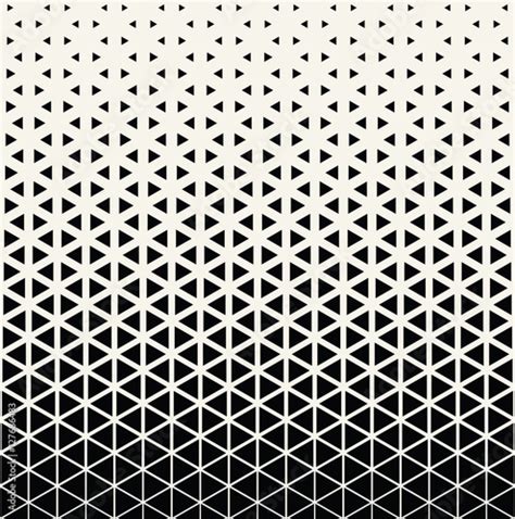 Abstract Geometric Black And White Graphic Design Print Halftone Triangle Pattern Stock Vector