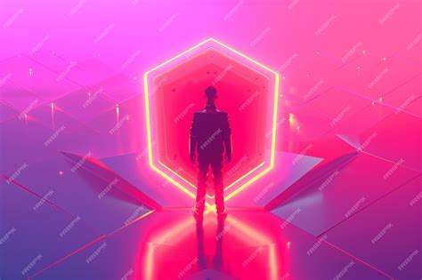 Premium Photo Cybersecurity Shield And Hacker In The Concept Of Digital Security And Protection