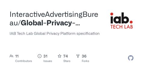 Github Interactiveadvertisingbureauglobal Privacy Platform Iab Tech