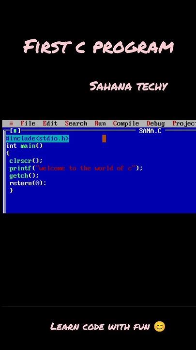C First Program Basics Of Program Learn Coding With Me Clanguage