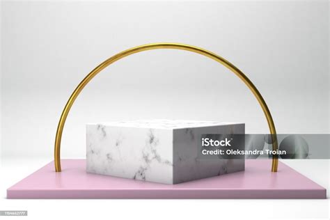 제품에 대 한 기하학적 인 모양 3d 렌더링 단계 또는 벽 대리석 및 금 0명에 대한 스톡 사진 및 기타 이미지 0명 3차원 형태 개선 Istock