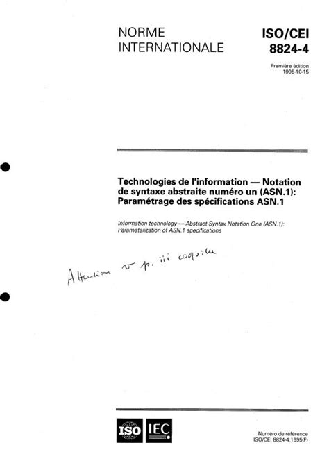 ISO IEC 8824 4 1995 Information Technology Abstract Syntax Notation One ASN L