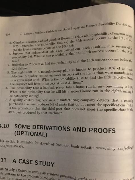 Solved Discrete Random Variables And Some Important Chegg
