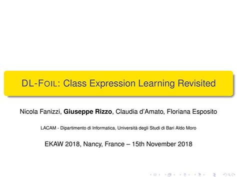 Dl Foil Class Expression Learning Revisited Pdf Physics Science