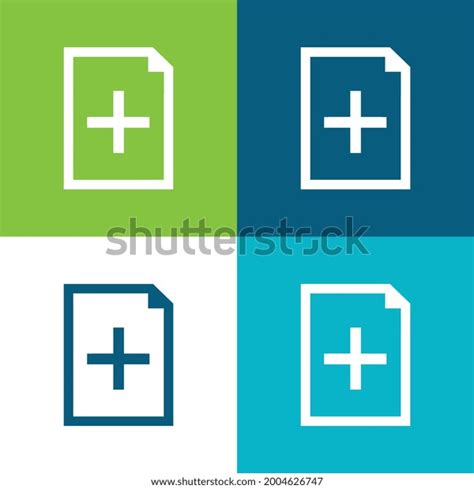 Add Document Interface Symbol Flat Four Stock Vector Royalty Free 2004626747 Shutterstock