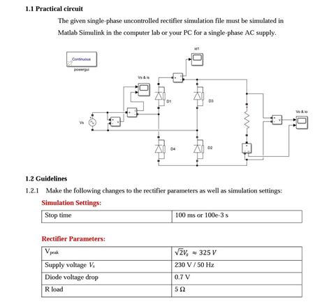 Solved 1 1 Practical Circuit The Given Single Phase Chegg Com