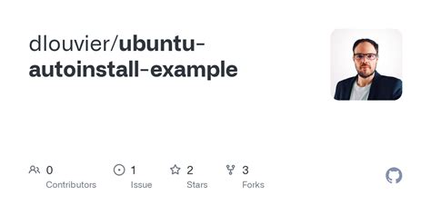 GitHub Dlouvier Ubuntu Autoinstall Example