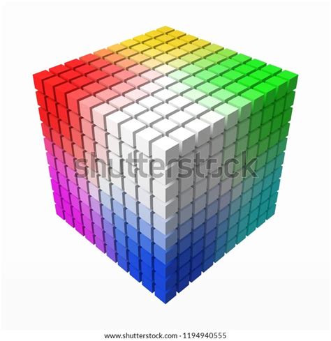 10x10 Cubes Makes Color Gradient Shape Stock Vector Royalty Free 1194940555 Shutterstock