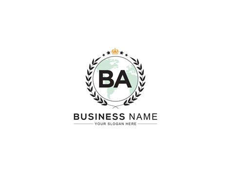 Professional Ba Business Logo Unique Ba Logo Letter Vector Icon