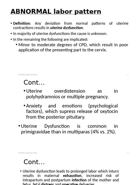Abnormal Labor Pattern Pdf