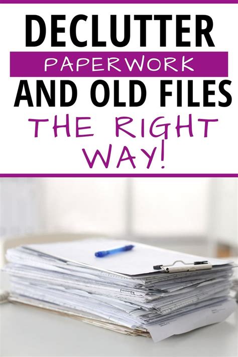 How To Declutter Old Files Paper Clutter Solutions Paper