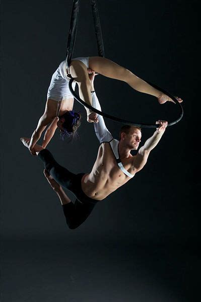 Justen Pohl And Kristen Shaw Performing There Double Lyra Act Aerial