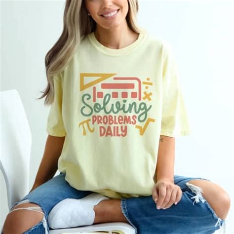 Solving Problems Daily Svg And Png Funny Math Teacher Design Tpt