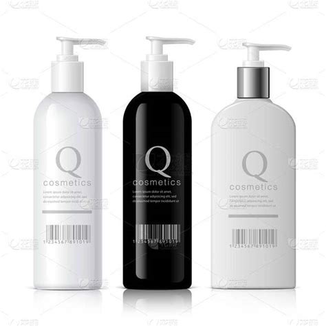 一套白色背景的化妆品产品。化妆品包装 用于奶油 汤 泡沫 洗发水 胶水。对象、阴影和反射放