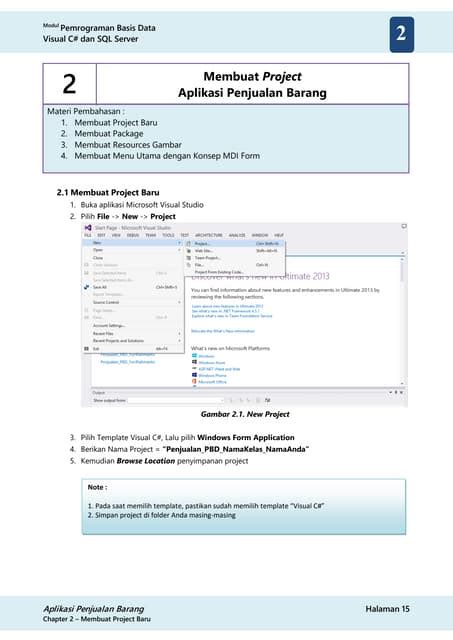 New Chapter 2 New Project Visual Studio Cpdf