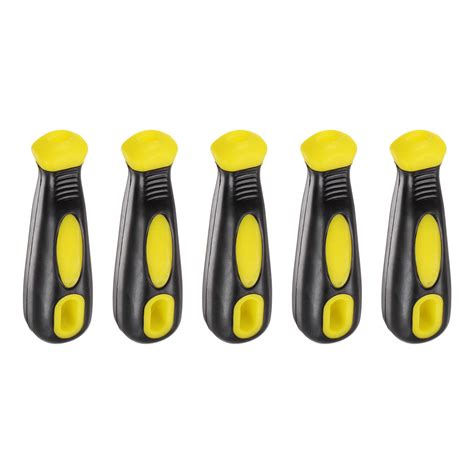 Uxcell 5pcs Rubber File Handle 4 25 Inch Round And Rectangular Hole Ergonomic Handles For 10