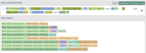 Regex Help With Movie Naming Scheme Developer API Emby Community
